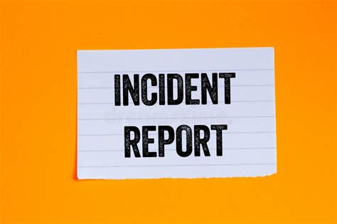 Incident Report Message Written On Ripped Torn White Paper Piece On