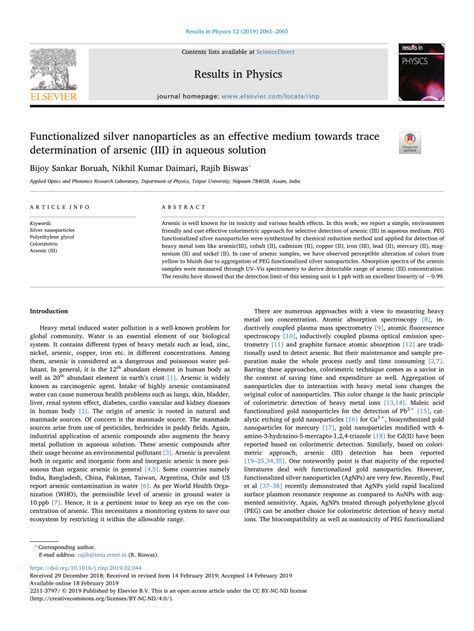 Pdf Functionalized Silver Nanoparticles As An Effective Medium