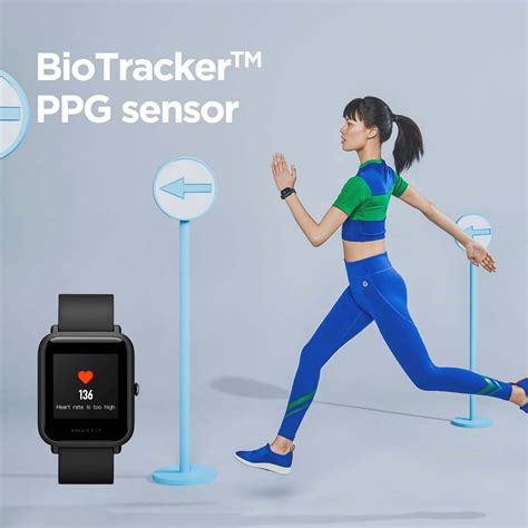 AMAZFIT BIP A1608 SMARTWATCH IP68 WATER RESISTANT ALWAYS ON DISPLAY ...