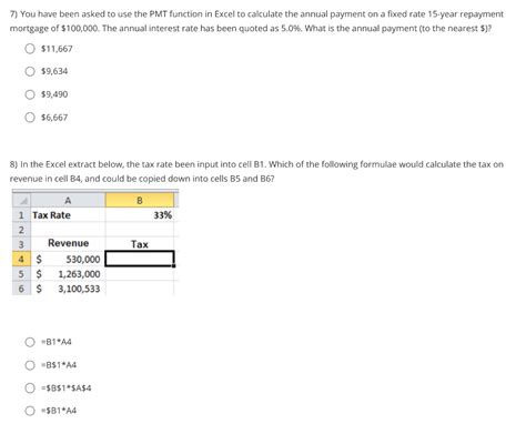 solved 7 you have been asked to use the pmt function in