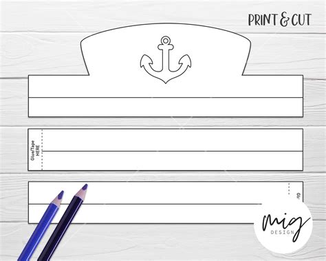 Sailor Hat Template Printable Printable Calendars At A Glance