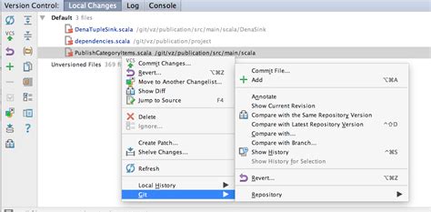 Intellij No Longer Showing Compare And Compare With Local In Vcs