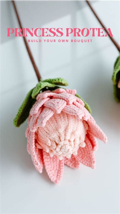 Crochet The King Protea Princess Protea Crochet Flowers Crochet Bouquet Crochet Flowers
