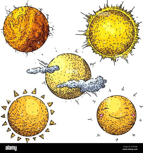 Sun Set Sketch Hand Drawn Vector Stock Vector Image And Art Alamy