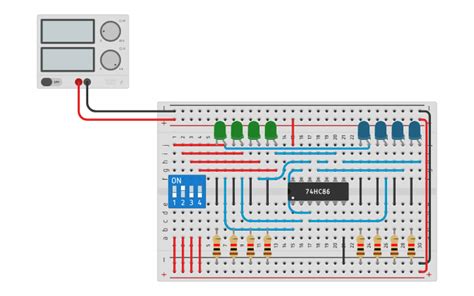 Circuit Design Gray Code To Binary4 Bit Tinkercad