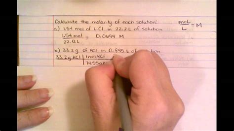 Molarity Youtube