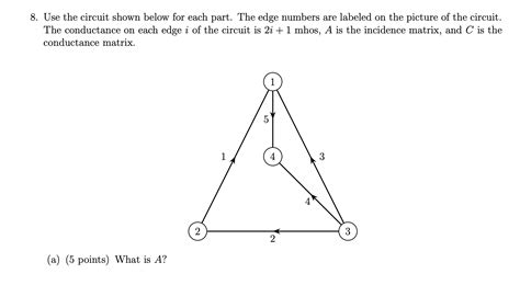 Solved Use The Circuit Shown Below For Each Part The Chegg