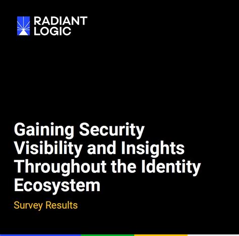 Gaining Security Visibility And Insights Throughout The Identity Ecosystem Survey Results