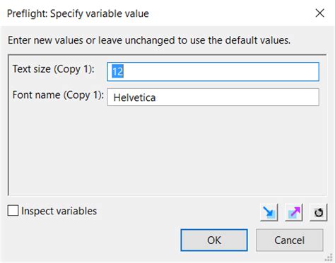 Preflight Variables Acrobat Pro
