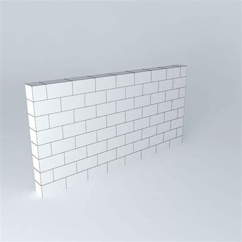 Cinder Block Wall 3d Model Max Obj 3ds Fbx Stl Dae