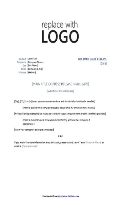 Press Release Template 1 Pdfsimpli Press Release Template 1 Pdfsimpli