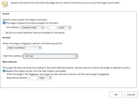 Information Management Policy Not Triggering To Run Workflow