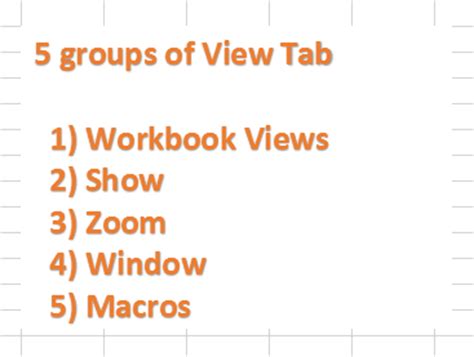 View Tab In Microsoft Excel