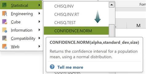 confidence norm excel syntax examples how to use