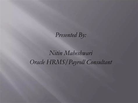 Oracle Hrms And Payroll Pptx Human Resources Business