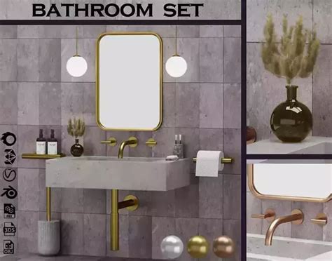 Bathroom Set 03 3d Model Cgtrader