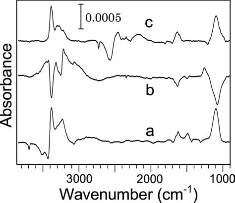 FTIR Difference Spectra A The Spectrum Obtained By Subtracting The Download Scientific