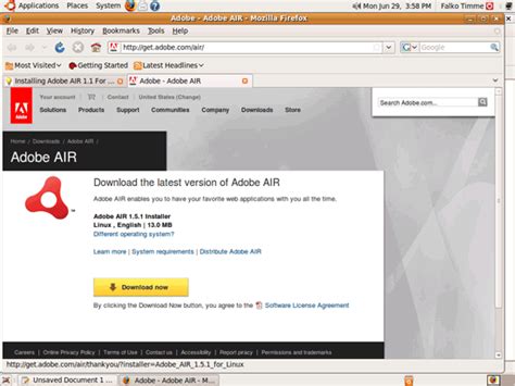 Installing Adobe AIR For Linux On Ubuntu X