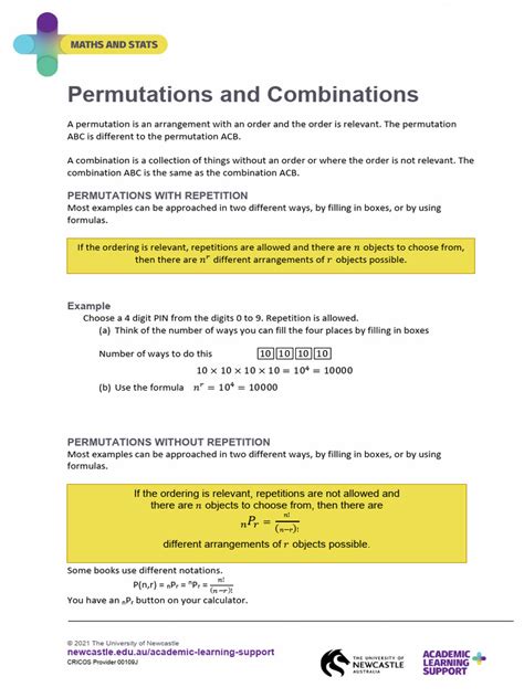 Permutations And Combinations Pdf Permutation Discrete Mathematics
