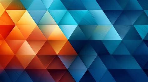 Premium Ai Image Colorful Triangles Creating An Abstract Background Generative Ai