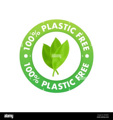 Plastic Free Green Icon Badge Bpa Plastic Free Chemical Mark Vector Illustration Stock Vector