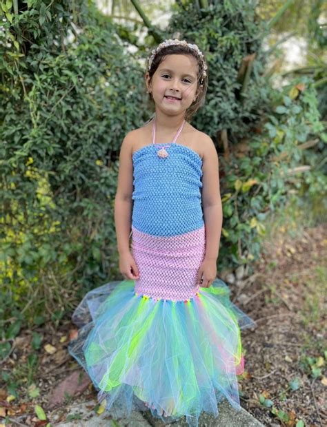 Long Mermaid Tail Costume Girls Fitted Mermaid Dress Mermaid Costume