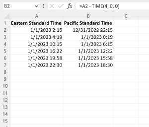 How To Convert Between Time Zones In Excel