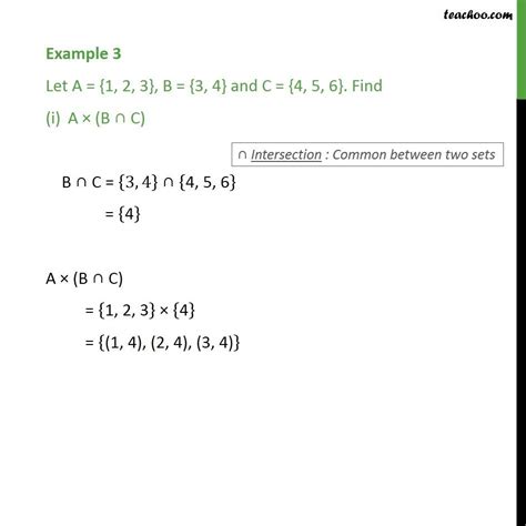 Example 3 Let A {1 2 3} B {3 4} And C {4 5 6}