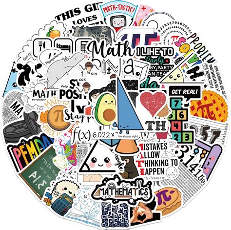 Cute Math Stickers Funny Math Stickers I Love Math Decals