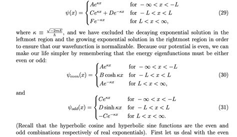 Quantum Mechanics How This Wave Function Was Separated Into Odd And Even Wave Functions