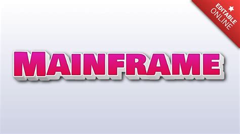 Mainframe Love 3d Text Effect Generator