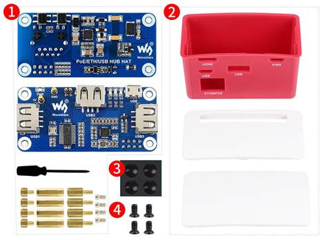 Ethernet Usb Hub Module Box Abs Case For Raspberry Grandado