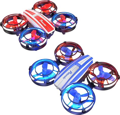 Potensic A21 미니 드론 어린이용 Led 조명이 장착된 Ir 전투 드론 2개 3d 플립 기능이 있는 Rc 쿼드