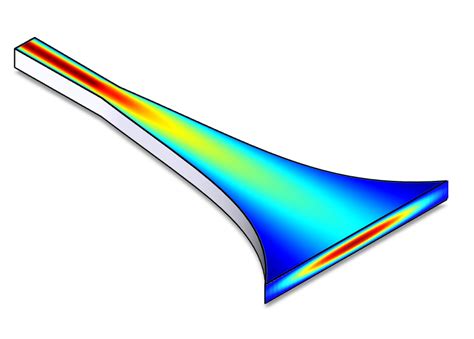 Curved Waveguide Taper Varfdtd And Fdtd Ansys Optics