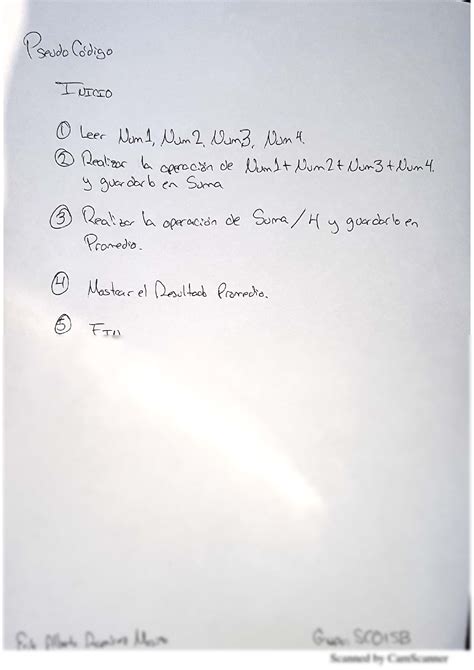 SOLUTION Tarea Ejercicio Algoritmo Y Pseudoc Digo Studypool