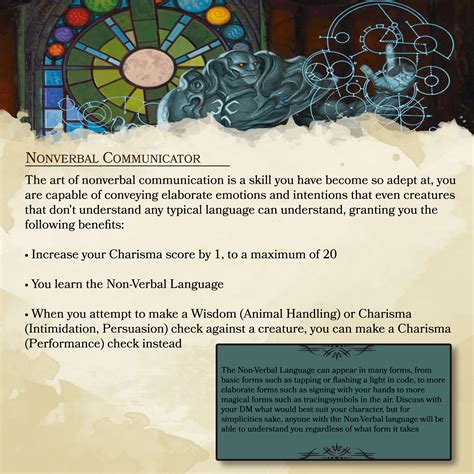 5e feat nonverbal communicator silent speech pyromanifestgames r