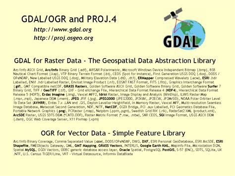 gdal ogr — osgeo live v4 5 documentation