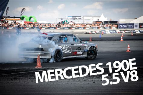 New Video Mercedes 190e 55 V8 Driftcar Kajetan Rutyna Pure Sound