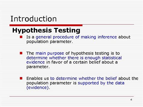 Chapter Hypothesis Testing Population Mean And Proportion