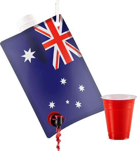 Australian Flag Adult Party Flask Liter Flasks Make The Perfect Drink Dispenser For Your