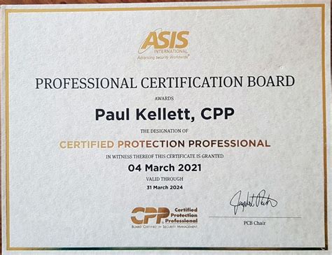 Paul Kellett Dsm Msc Csyp Msi Cpp Srmcp Fsecii Fsyl Fisrm On