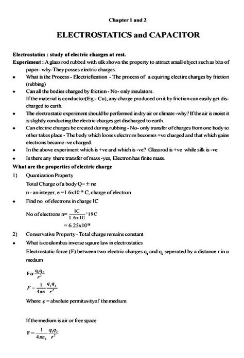 SOLUTION Physics Class Notes Chapter And Studypool