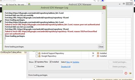 Problema No Android Sdk Manager Stack Overflow Em Português