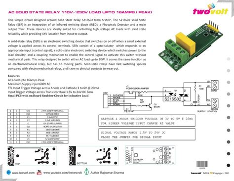 High Current Ac Solid State Relay Electronics