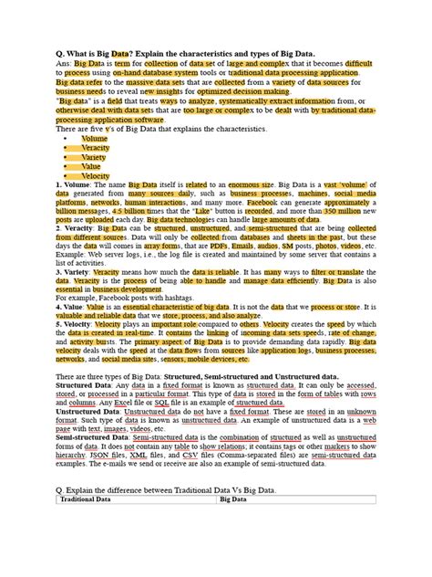 Big Data Question Bank Pdf Apache Hadoop Apache Spark