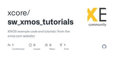 Github Xcore Sw Xmos Tutorials Xmos Example Code And Tutorials From The Xmos Website