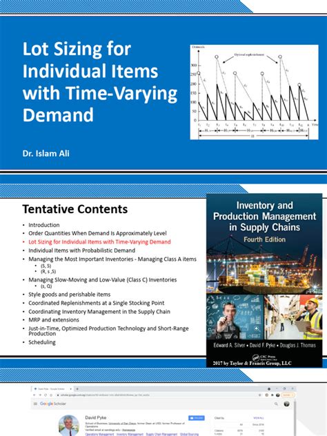 03 Lot Sizing For Individual Items With Time Varying Demand 1 Pdf