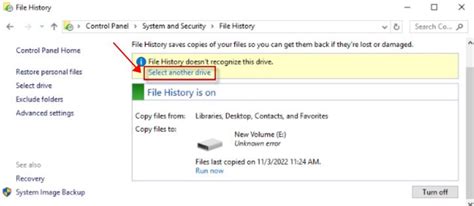 Fixed File History Doesn T Recognize This Drive