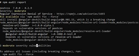 Postcss Moderate Vulnerability In Angular Stack Overflow