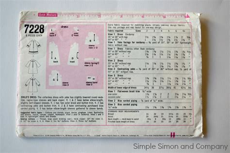How To Read A Pattern Simple Simon And Company
